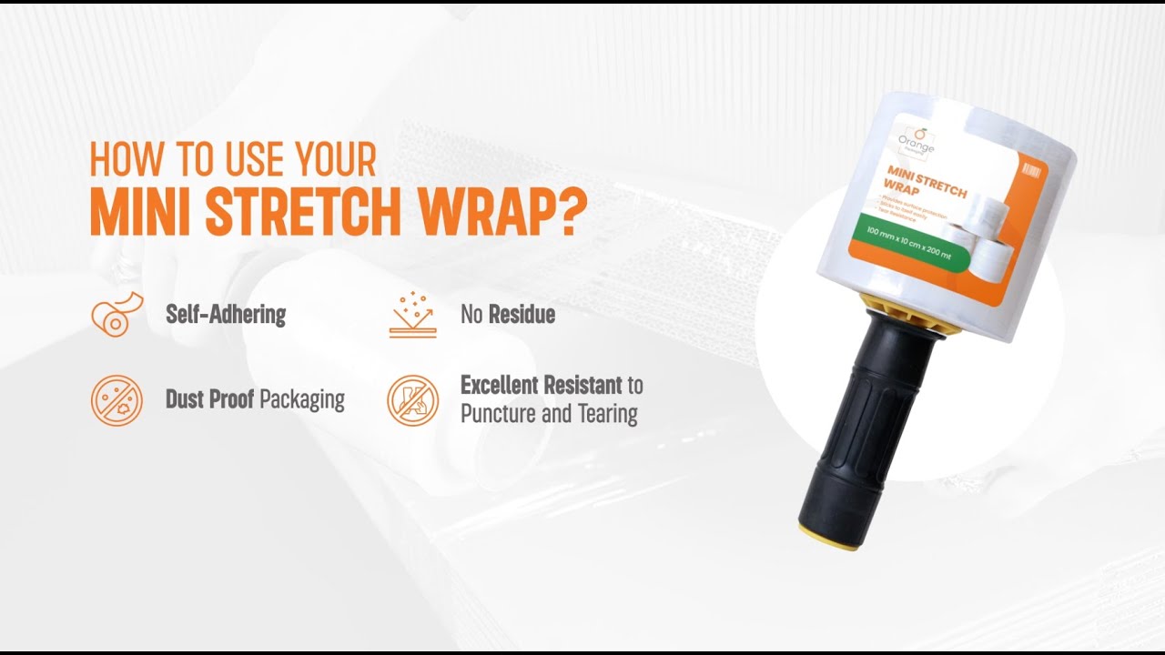 How To Use A Mini Stretch Wrap? - Orange Packaging - YouTube