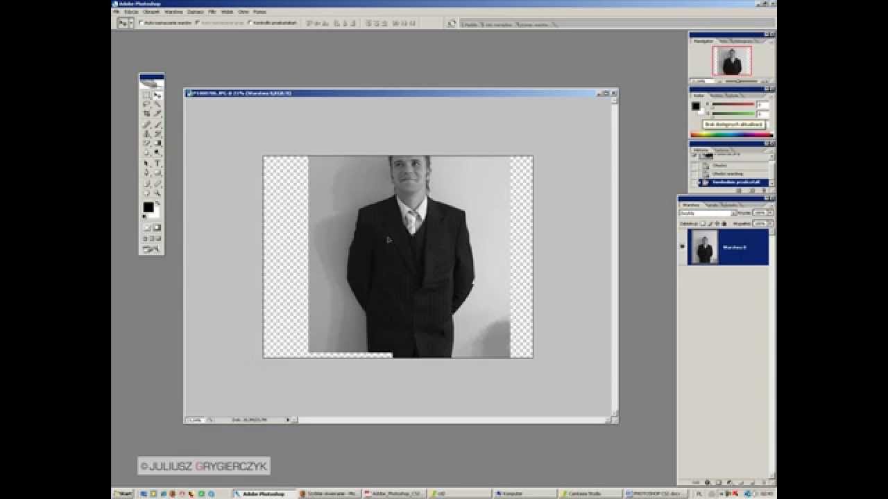 Photoshop - Powiększanie obszaru roboczego - YouTube