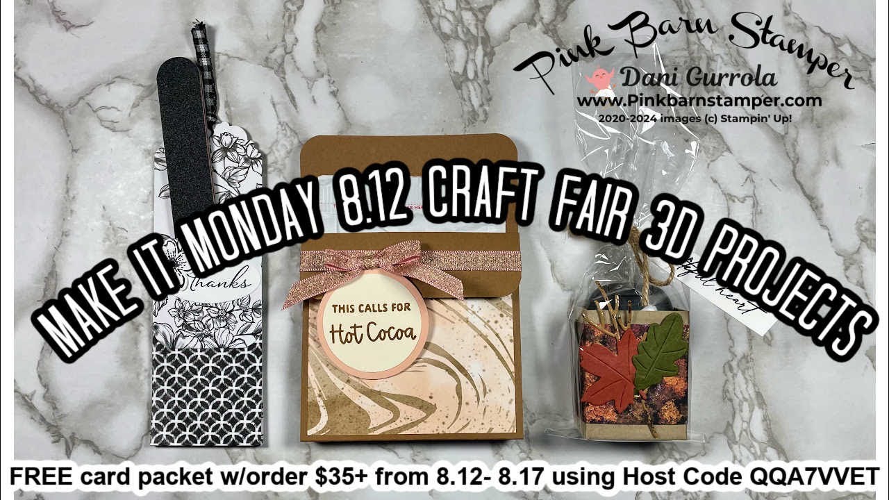 Make It Monday 8.12 Craft Fair 3D Projects Free Weekly Class!! - YouTube