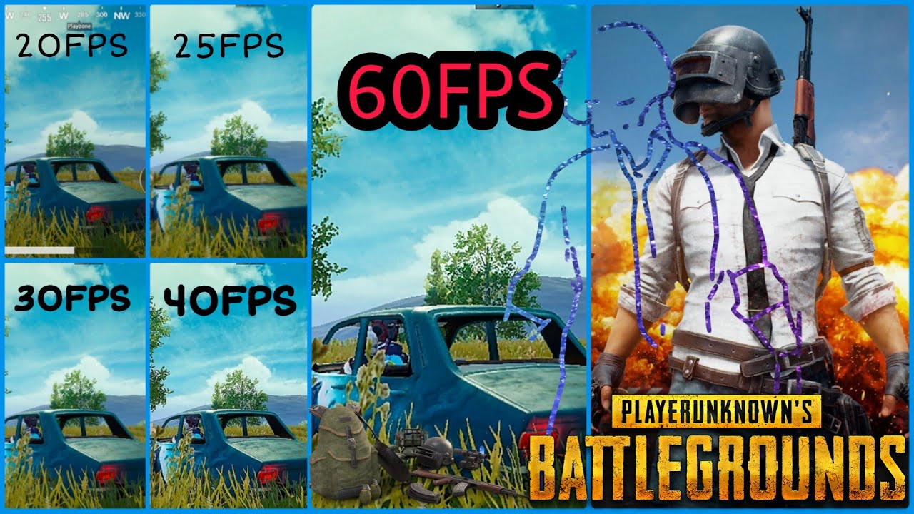 20FPS VS 25FPS VS 30FPS VS 40FPS VS 60FPS || PUBG MOBILE || Android/iOS ...