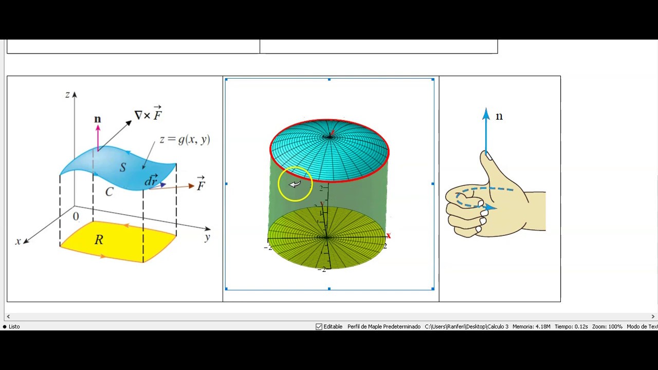 Ejemplo de aplicación del teorema de Stokes - YouTube