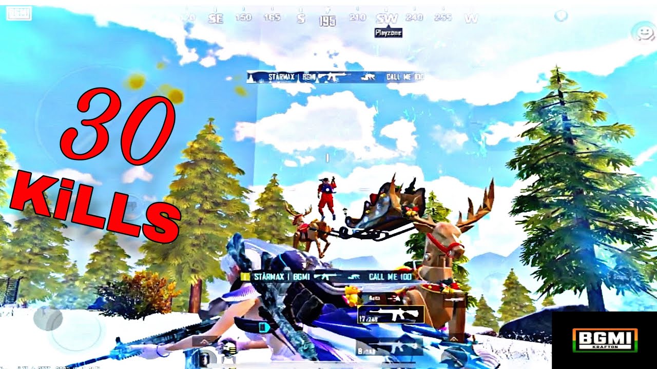 BGMI NEW WINTER MODE SOLO VS SQUAD 30 FREE KILLS IN GAMEPLAY | STARMAX ...
