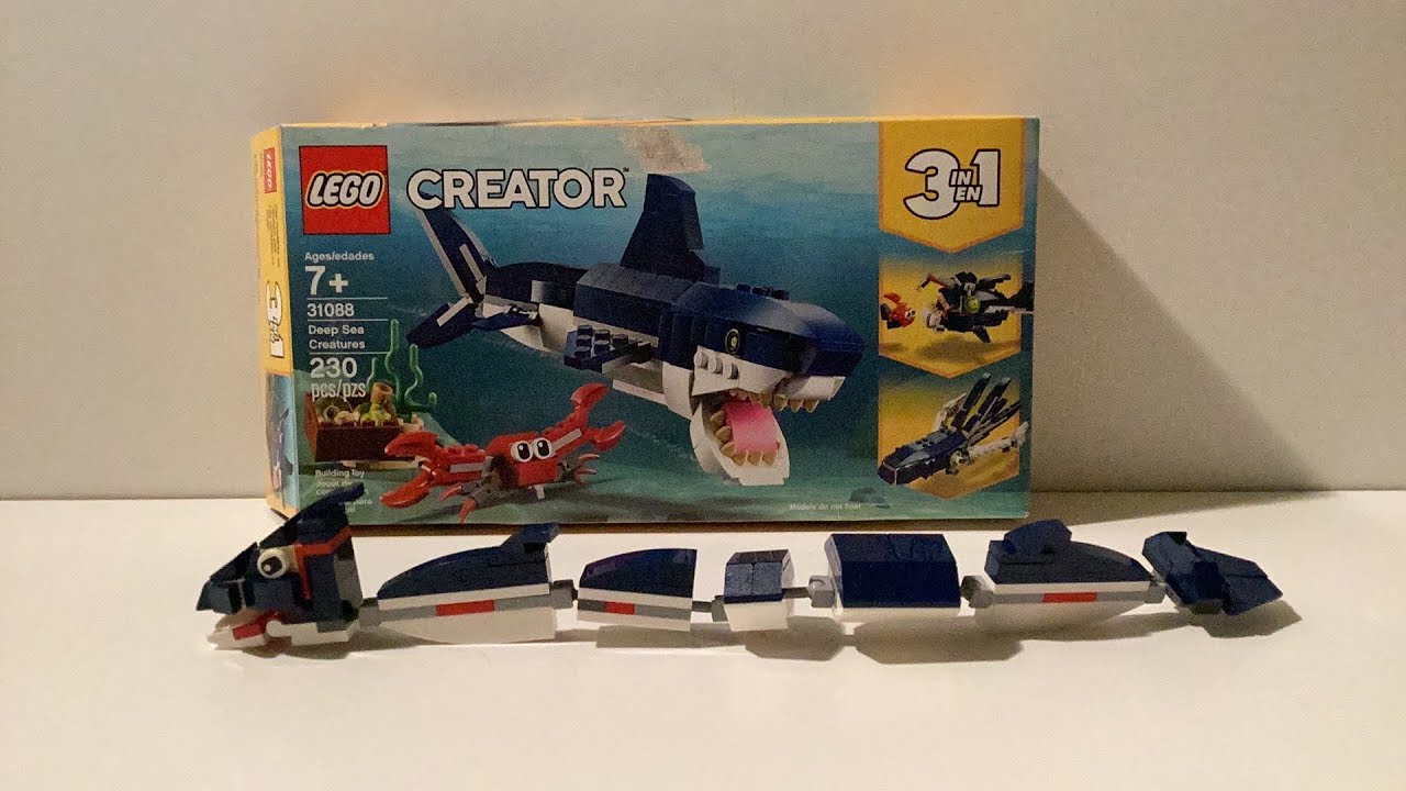 Lego creator 3 in 1 deep sea creatures 31088 alternative build - YouTube