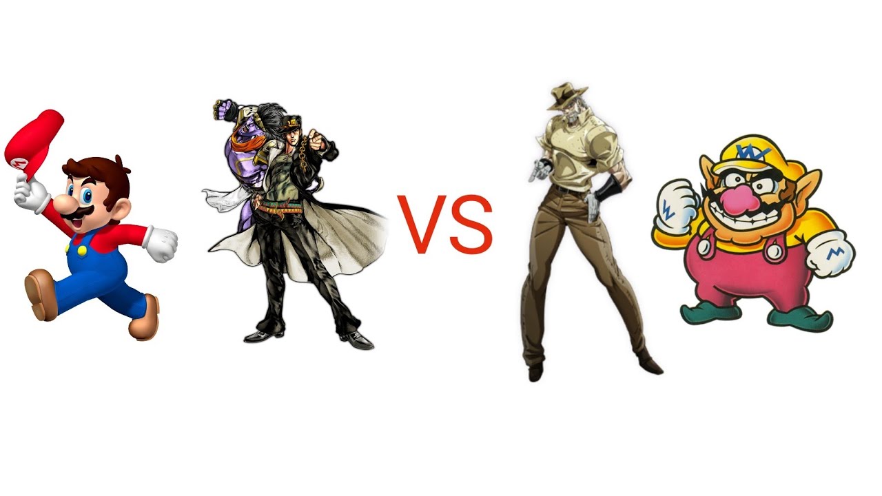 mugen jotaro kujo & mario vs old joseph joestar & wario - YouTube