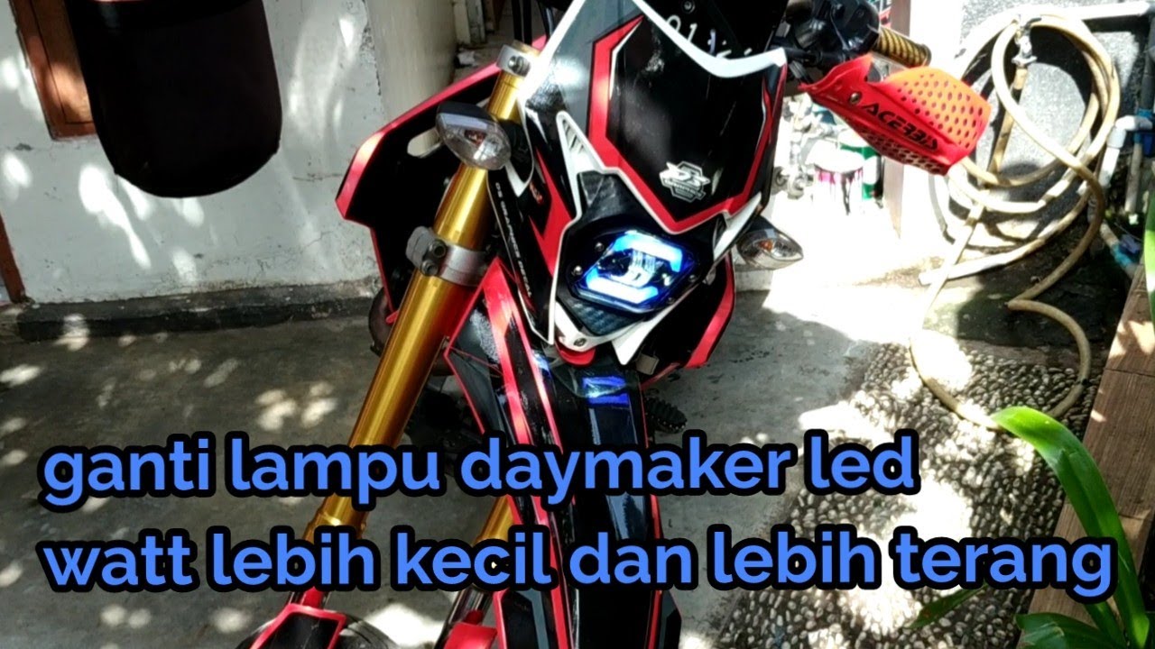 cara pasang lampu led daymaker crf 150 L #supermoto #daymaker #led ...