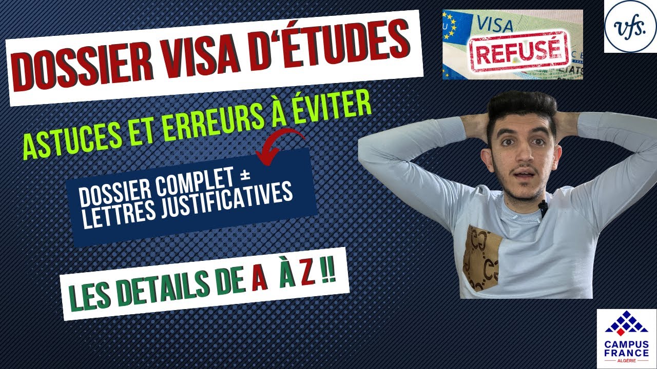 visa d’études en France -VFS global ! Dossier complet بالتفصيل + les ...
