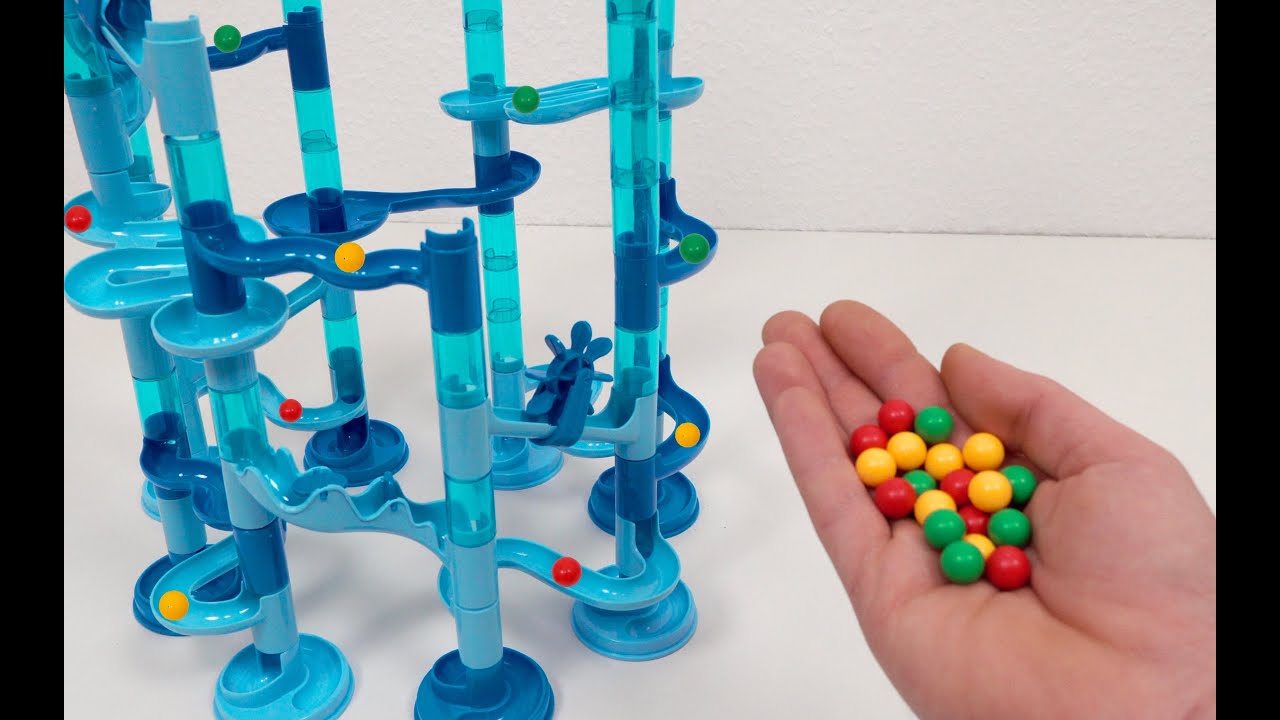 Beautiful Blue Marble Run Race | Bring More Fun with Marble Run Rolling ...