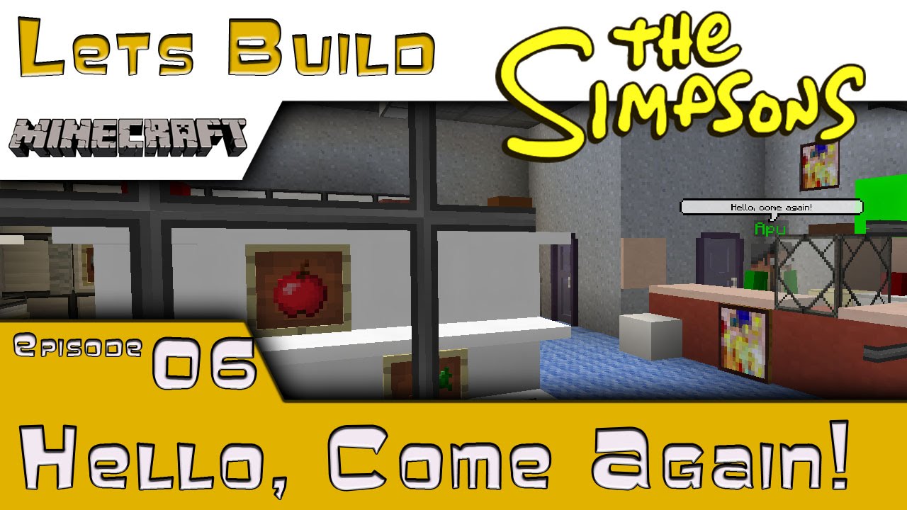 Minecraft :: Springfield Lets Build :: Kwik E Mart Interior :: E6 - YouTube