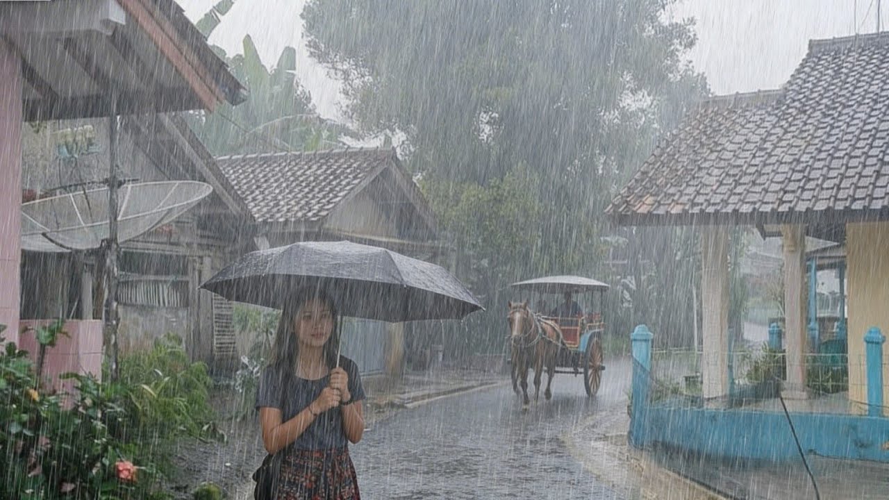 THE MOST HEAVY RAIN EVER HAPPENED IN MY VILLAGE || ASMR HEAVY RAIN FOR ...