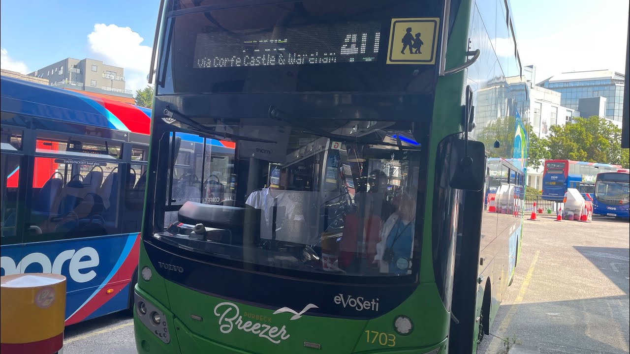 Morebus 2016 Volvo B5TL MCV EvoSeti (HJ16 HSY) on the 40 to Poole - 24 ...