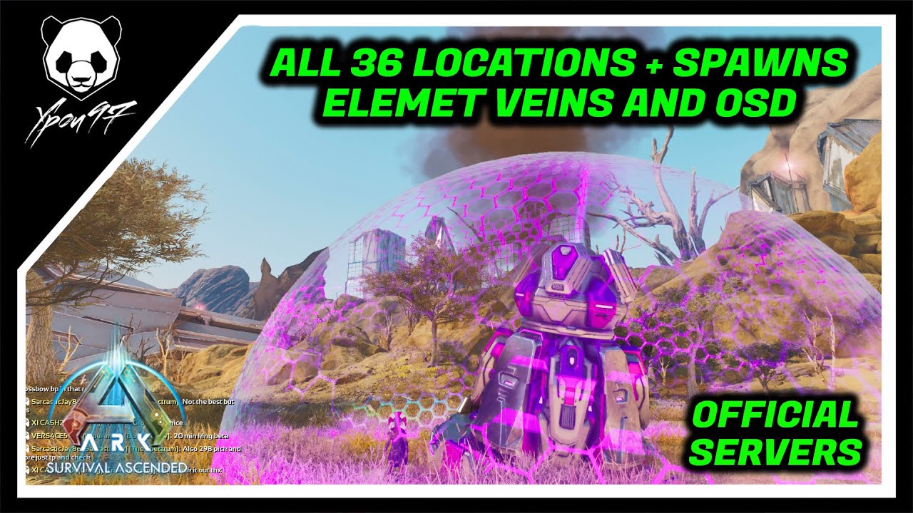All 36 Element Vein And OSD Locations - Locations + Spawns | ARK ...