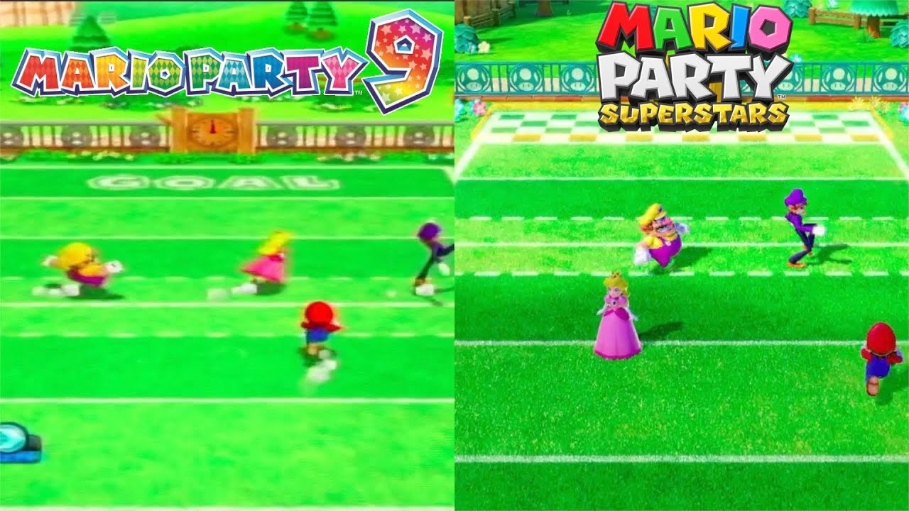 Mario Party 9 VS Mario Party Superstars Minigames - YouTube