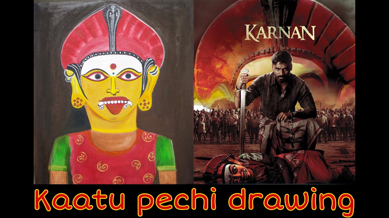 Karnan | Kandaa vara solunga | kaatu pechi | Dhanush | drawing - YouTube