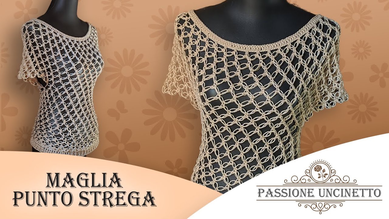 TUTORIAL: Maglia punto strega 👕 - YouTube