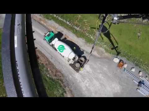 CONCRETE to powerline foundations - YouTube