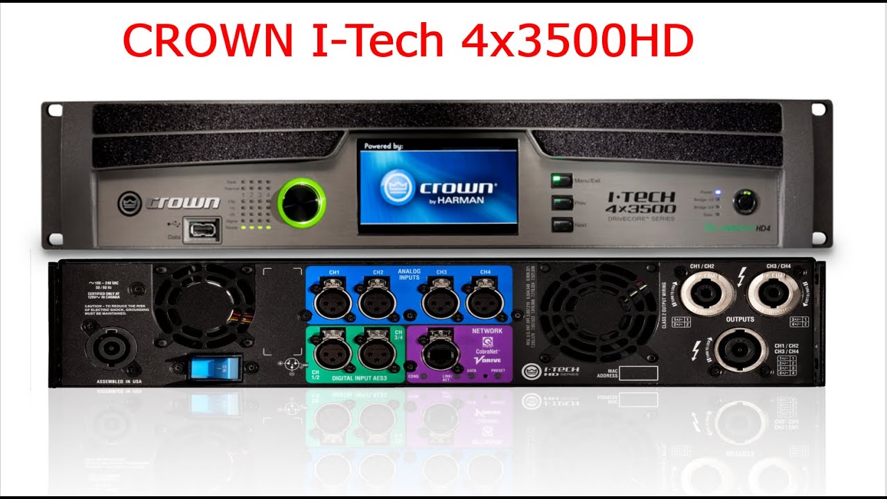 DJ AMPLIFIER इस अम्प्ल्फिर जैसा कोई नही Crown I Tech 4 x 3500HD Crown ...
