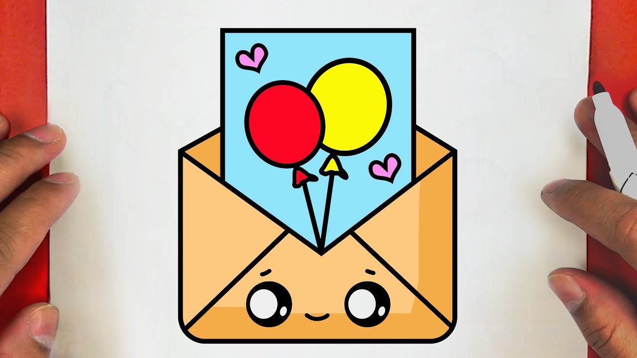 COMMENT DESSINER UNE INVITATION MIGNONNE, ÉTAPE PAR ÉTAPE, JACK DESSINS ...