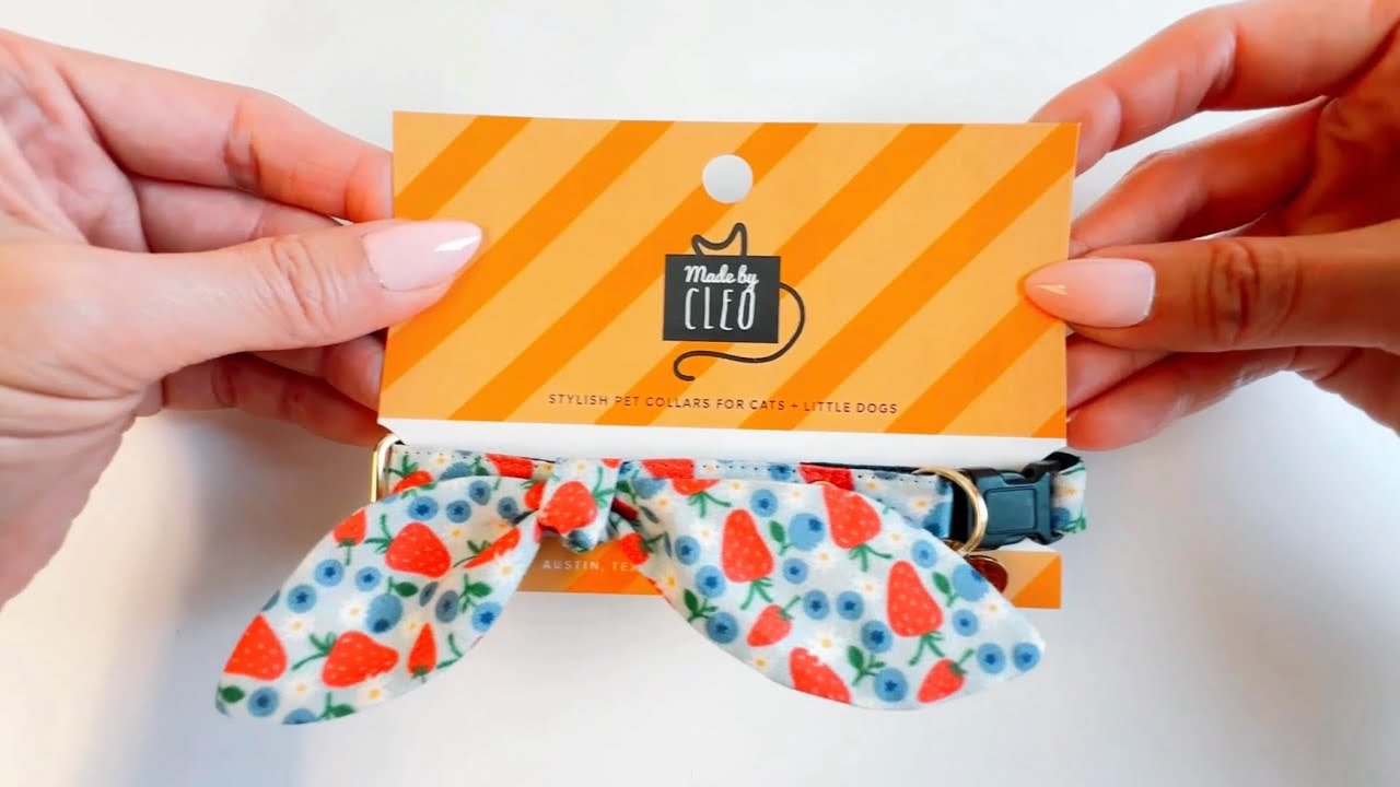 How To Tie A Bunny Ear Bow Tie on a Cat Collar or Small Dog Collar ...