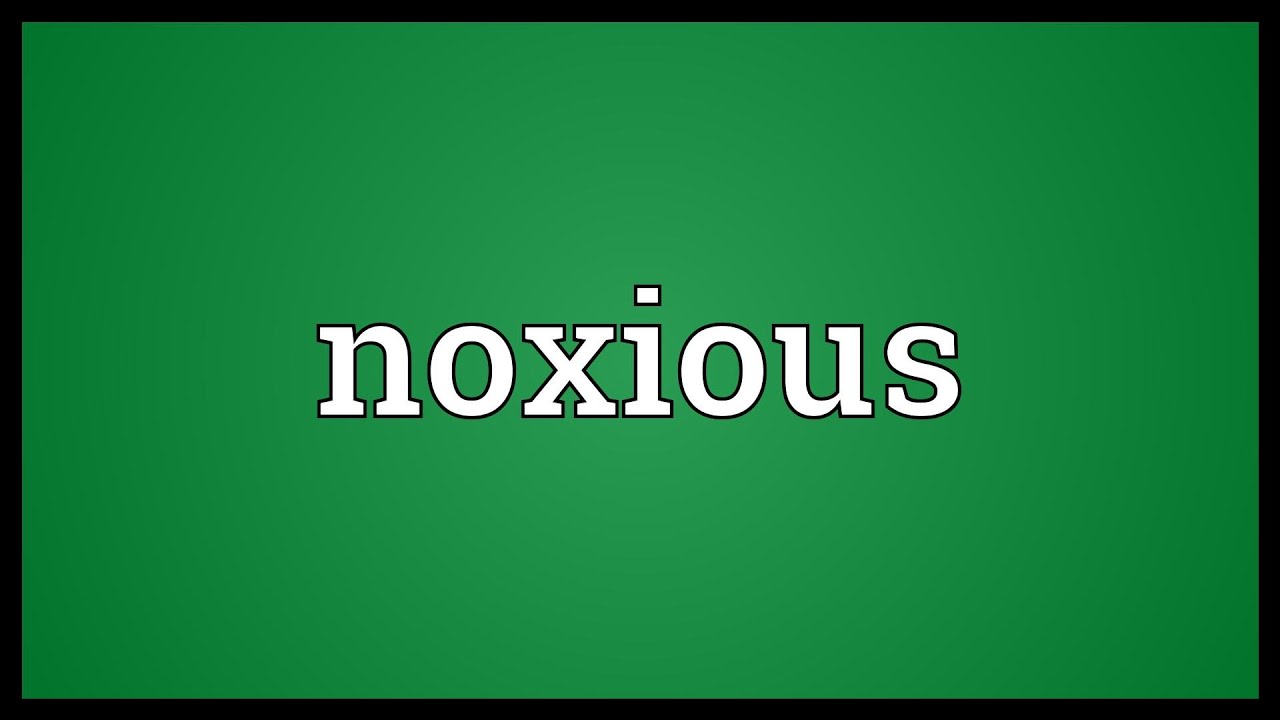 Noxious Meaning YouTube