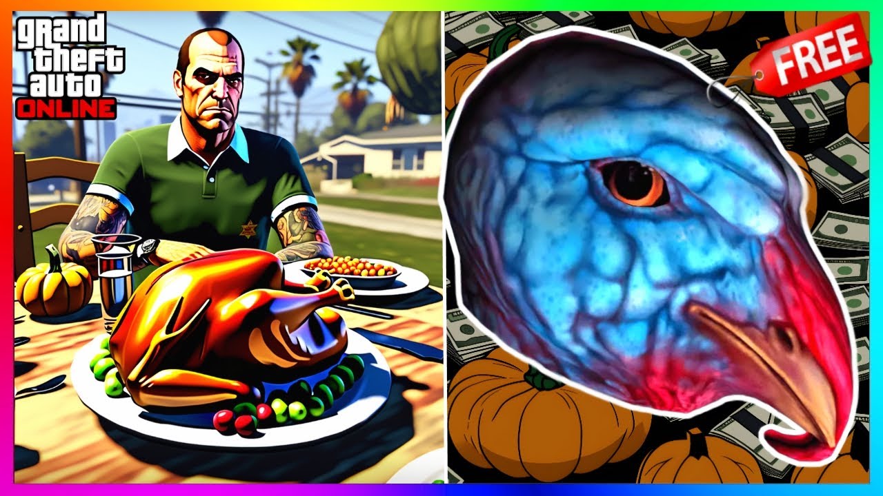 NEW Thanksgiving Event, FREE Rare Mask, TURKEY, Christmas, Money, GTA 5 ...