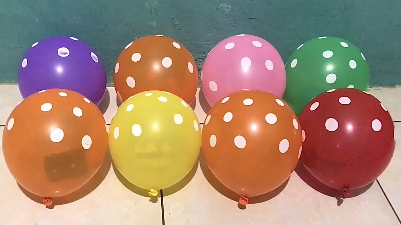 Pecahin Balon Merah Kuning Hijau Oren Berhadiah Bola dan Mainan, Mobil ...