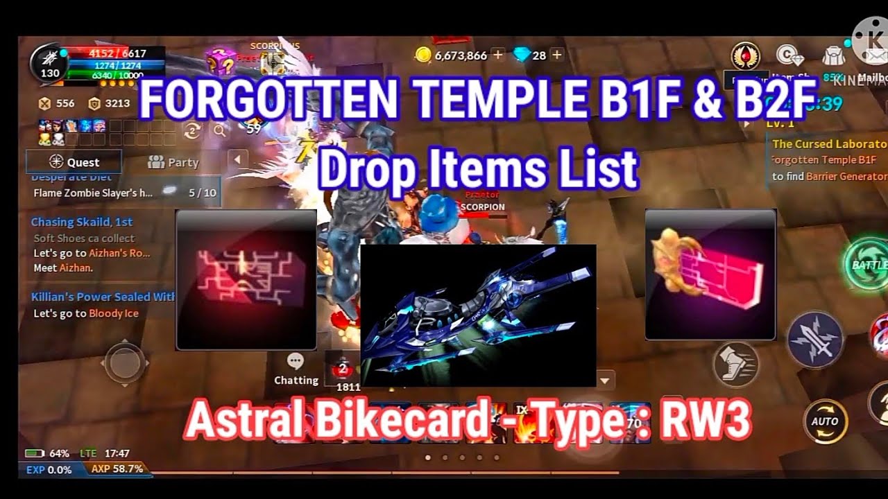 Forgotten Temple B1F & B2F Drop Items List | Cabal Mobile Ph - YouTube
