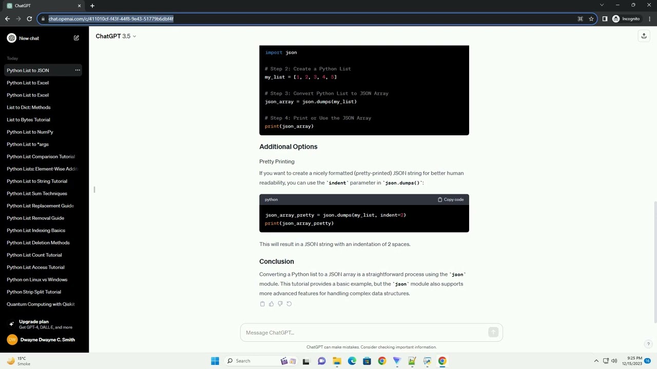 Python List To Json Array YouTube Python List To Json Array YouTube