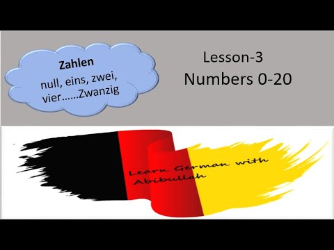 Learn German for beginners - A1 | Zahlen | Numbers 0-20 - Lesson 3 ...
