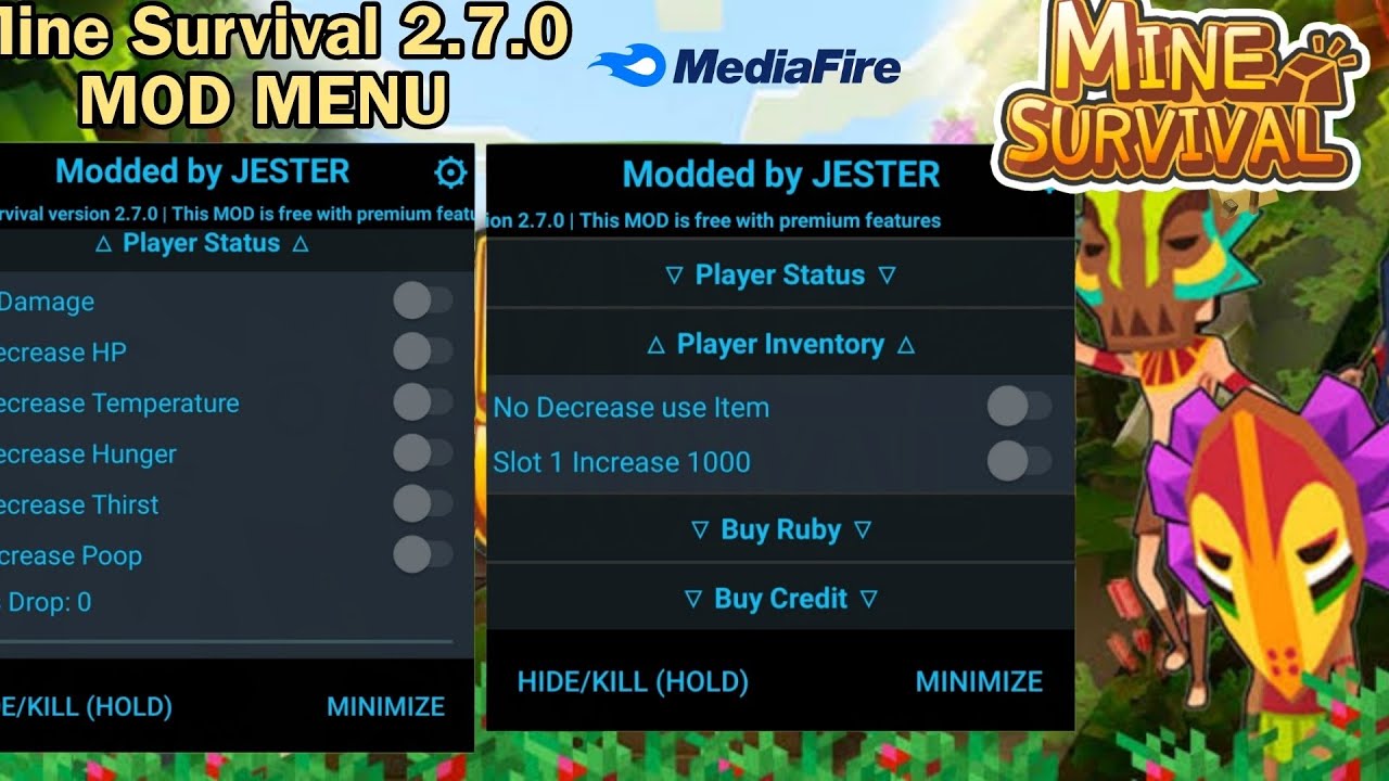 Mine Survival Mod Menu 2.7.0 | God Mode, Unlimited Resources, Unlimited ...