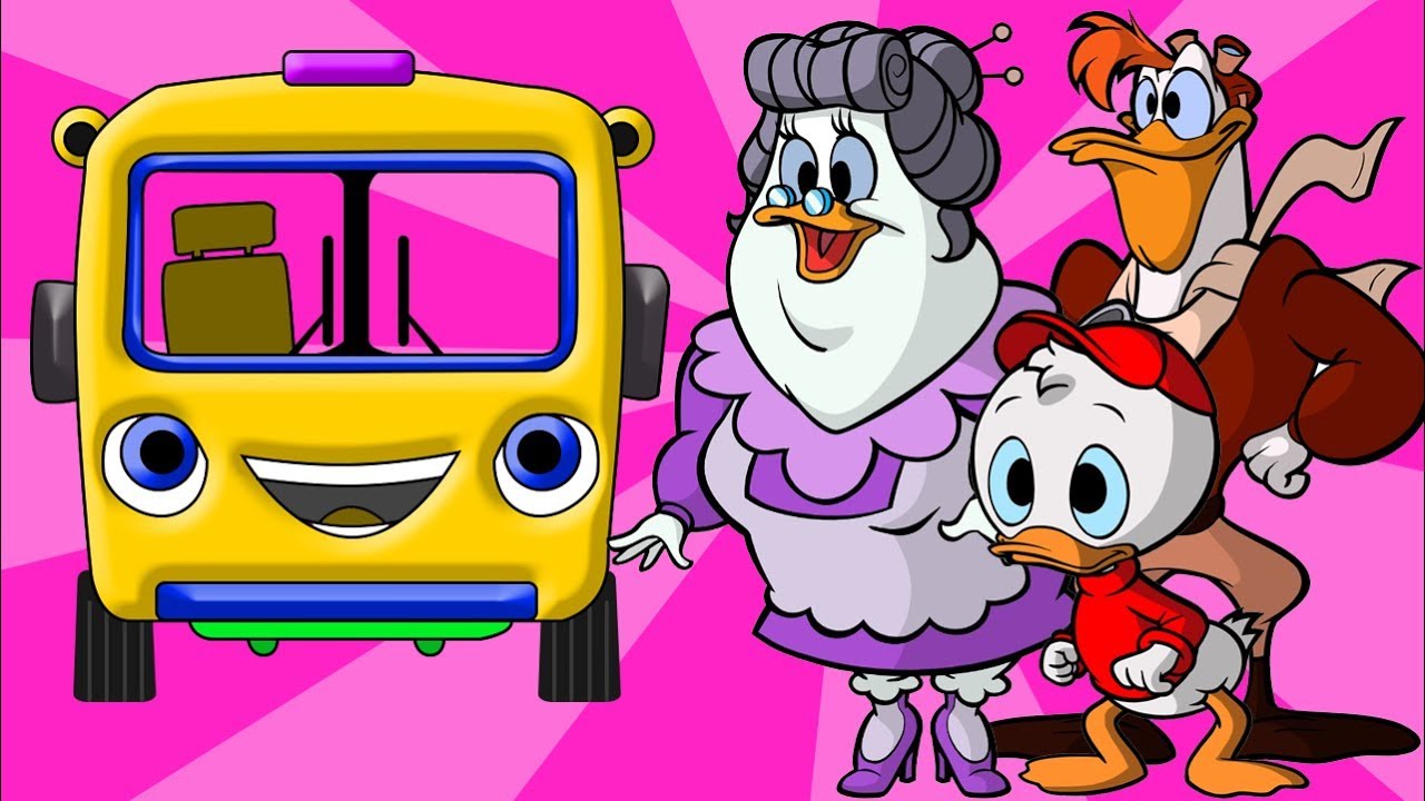 Disney Characters Donald Duck Wheels on the Bus Songs for kids - YouTube