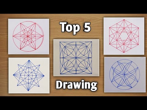 Top 5 drawing || Geometrical drawing Top 5 - YouTube
