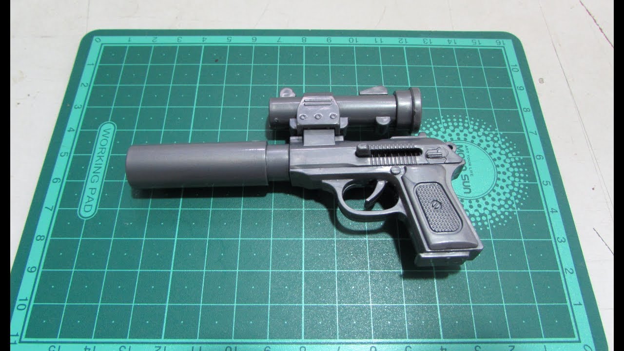 Mini Silencer Handgun [BB-Style : Type A] - YouTube