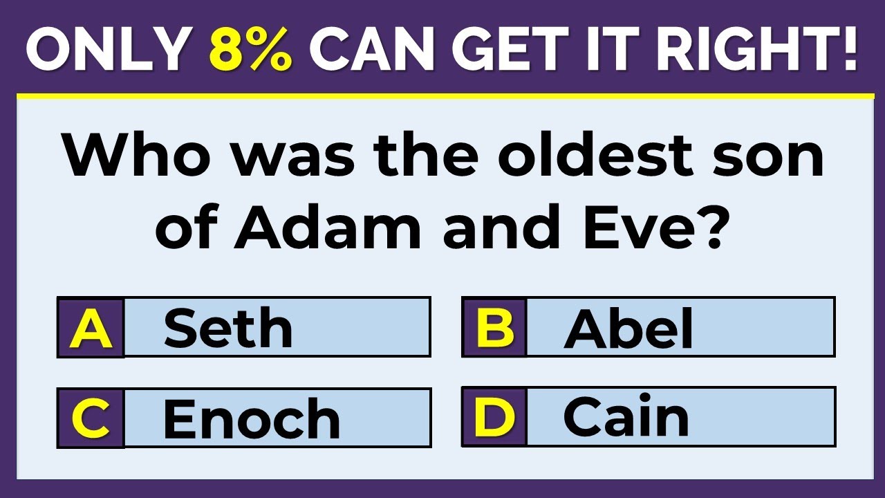 20 BIBLE QUESTIONS TO TEST YOUR BIBLE KNOWLEDGE | #challenge 19 - YouTube