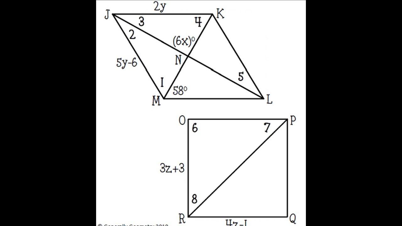 Rhombi and Square Properties - YouTube