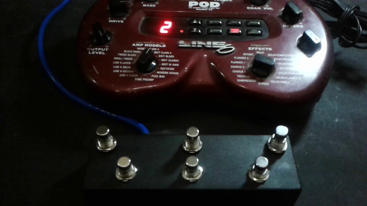 Footswitch para Line 6 POD 2.0 Switch 6 - YouTube