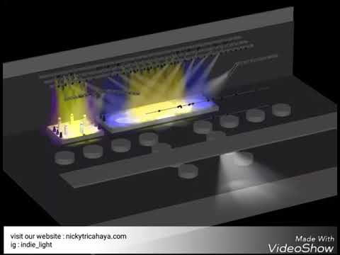 Stage Lighting Simulation - Beautiful in white - YouTube