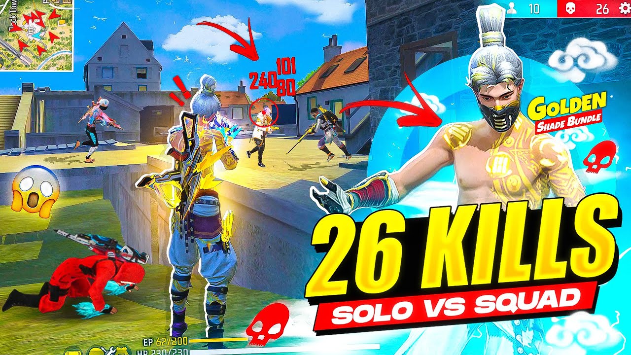 New Golden Shade Bundle is Fire 🔥EPIC Solo Vs Squad Gameplay 🤯 Free ...