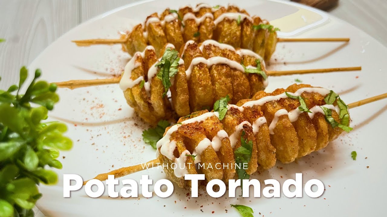 Potato Tornado Recipe WITHOUT MACHINE!! | Spiral potato | Foodies ...