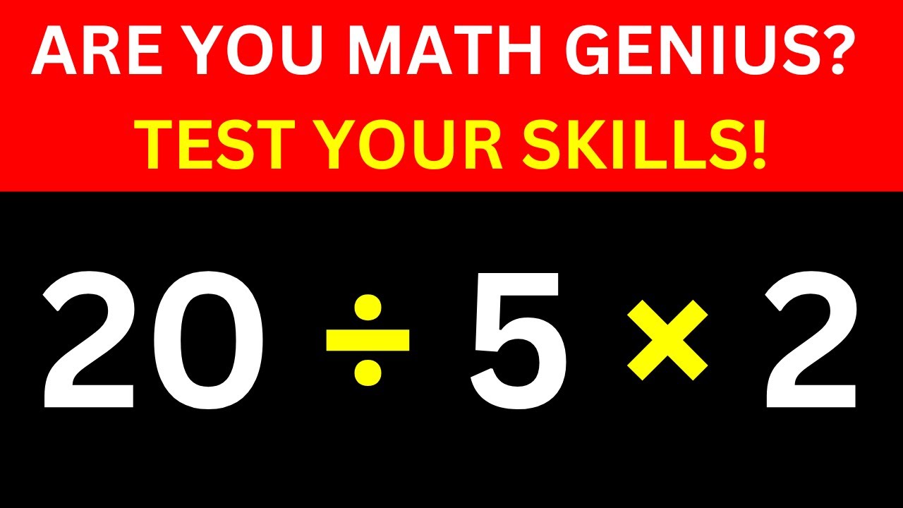 🎉 ARE YOU A MATH GENIUS? TEST YOUR SKILLS WITH THESE SIMPLE FUN MATH ...