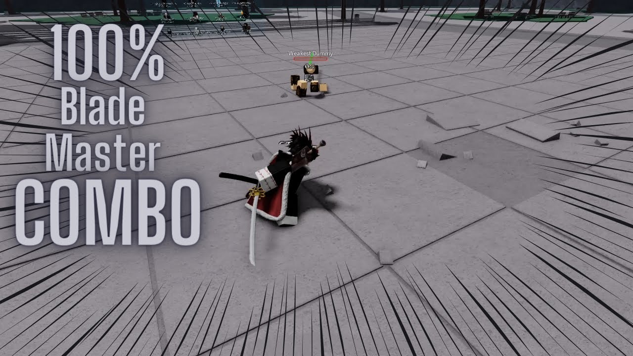 100% Blade Master Combo (Slow Motion) | #thestrongestbattlegrounds # ...