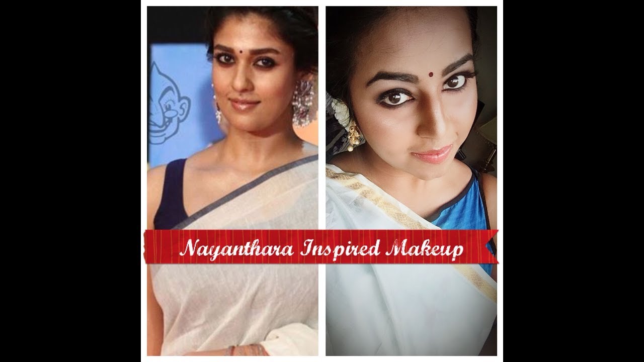 தமிழில்: Nayanthara inspired makeup Tutorial | nivehairandmakeup - YouTube