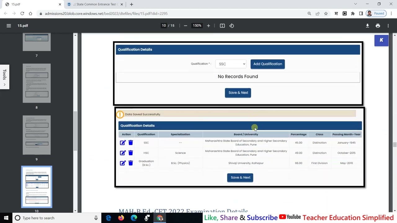 How to fill B.Ed. CET Application 22-23 - YouTube