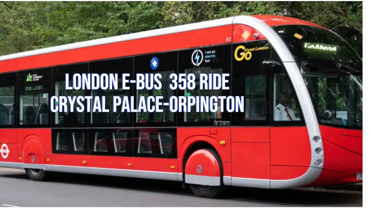 London fully electric e-Tram Bus 358 Journey Towards Orpington - YouTube
