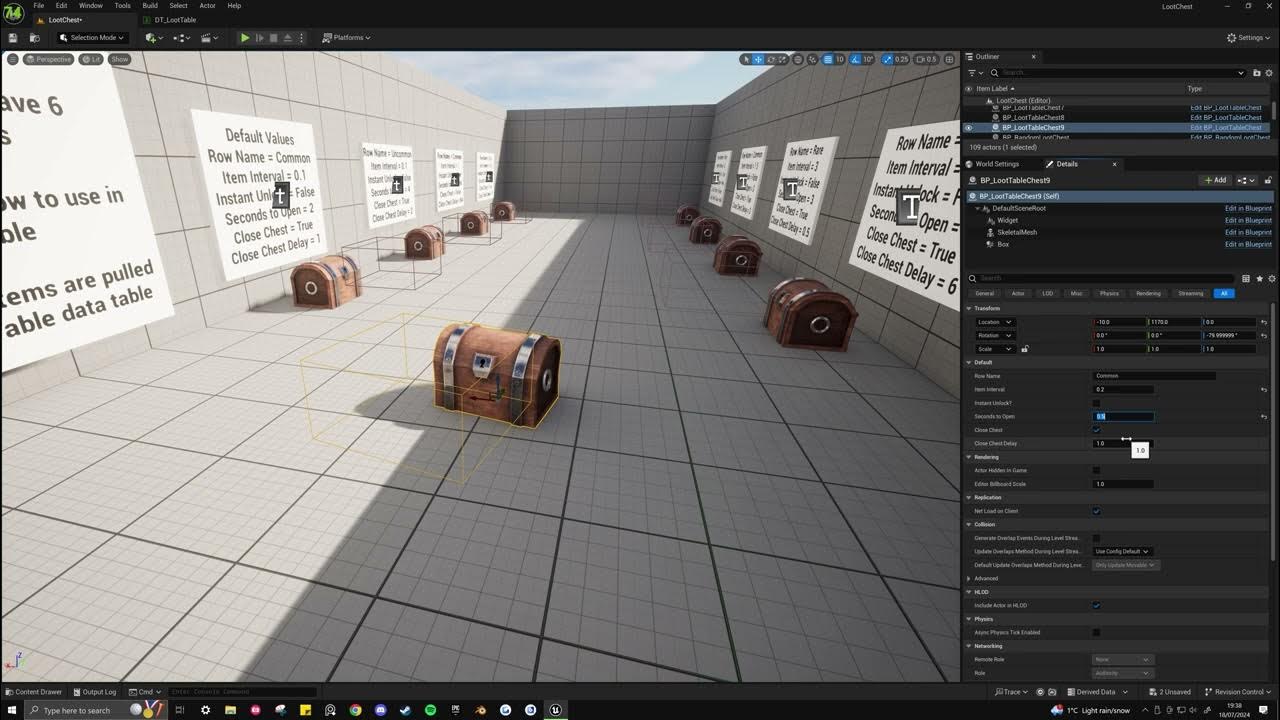 How to set up Loot Table Chest (Loot Chest) - UE5 - YouTube