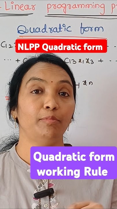 Optimization Techniques Non-linear Programming Problem - YouTube
