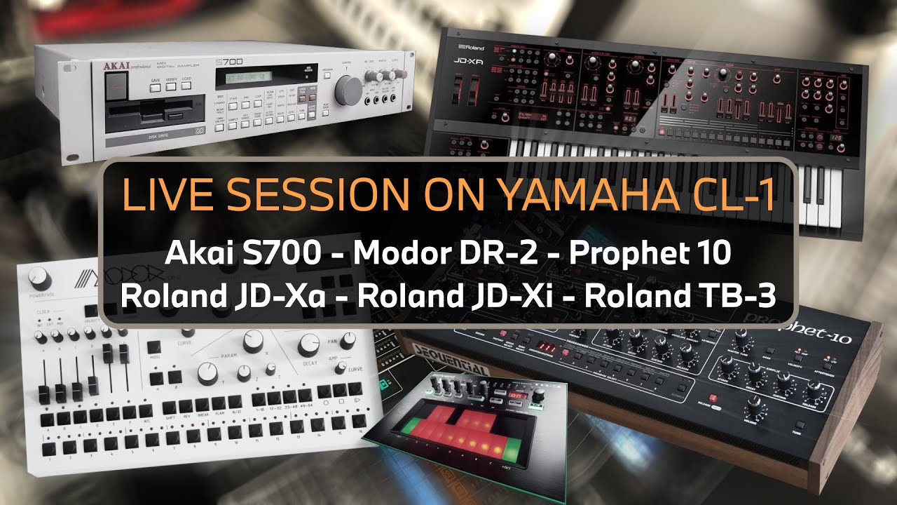 EBM like Live Session on Yamaha CL-1 with Akai S700, Modor DR-2 ...