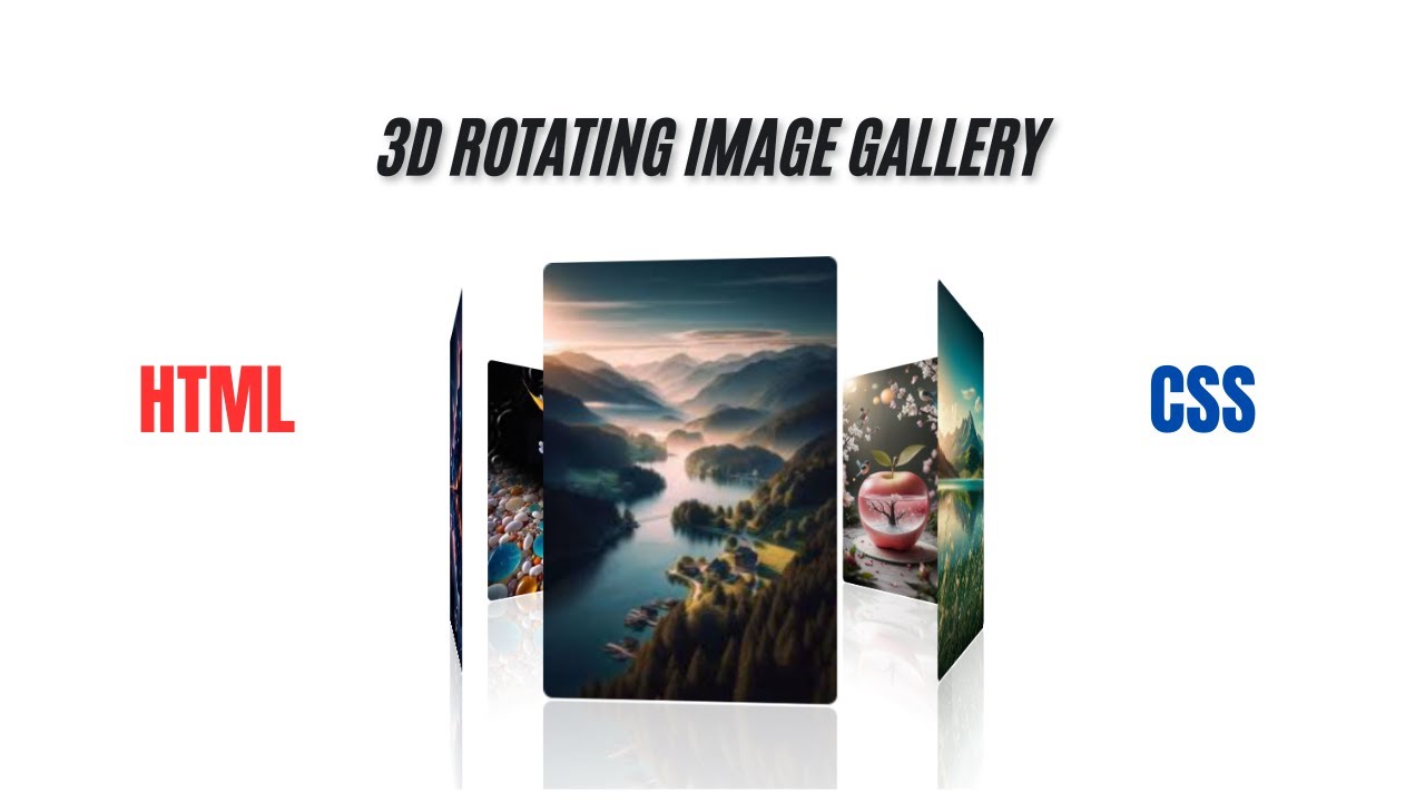 3d Rotating Image Gallery Using Html Css Html And Css Animation Coding