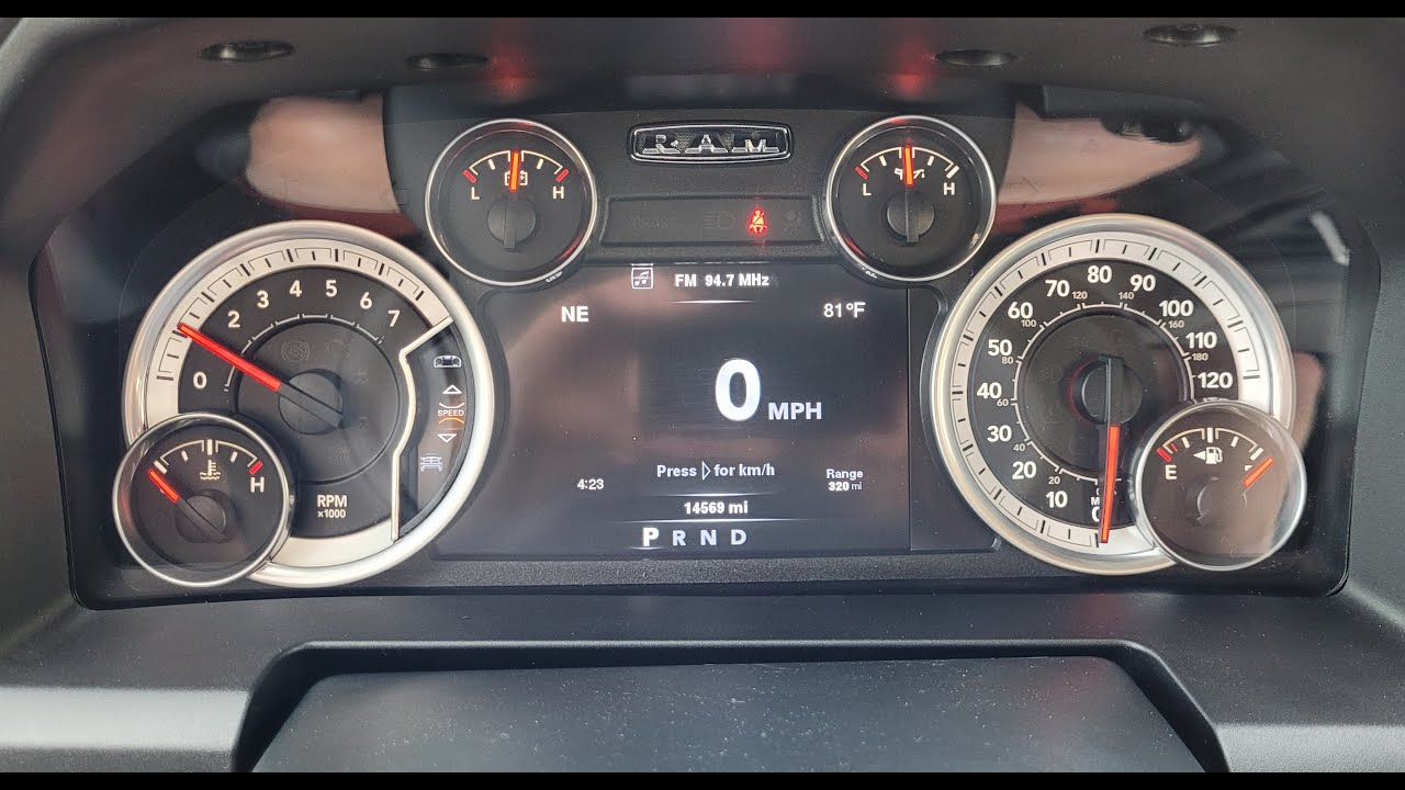 2018 Ram Express 1500 7 Inch Premium Instrument Cluster Upgrade - YouTube