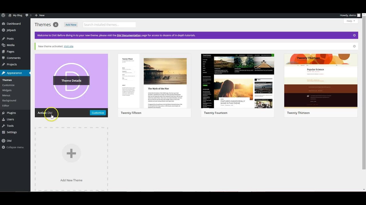 upload divi theme - YouTube
