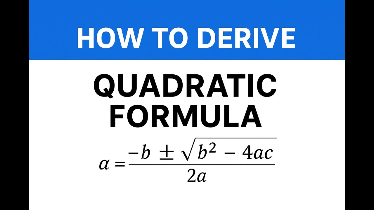 ವರ್ಗ ಸಮೀಕರಣದ ಸೂತ್ರ/How to derive Quadratic Formula/Sridhara's Formula# ...